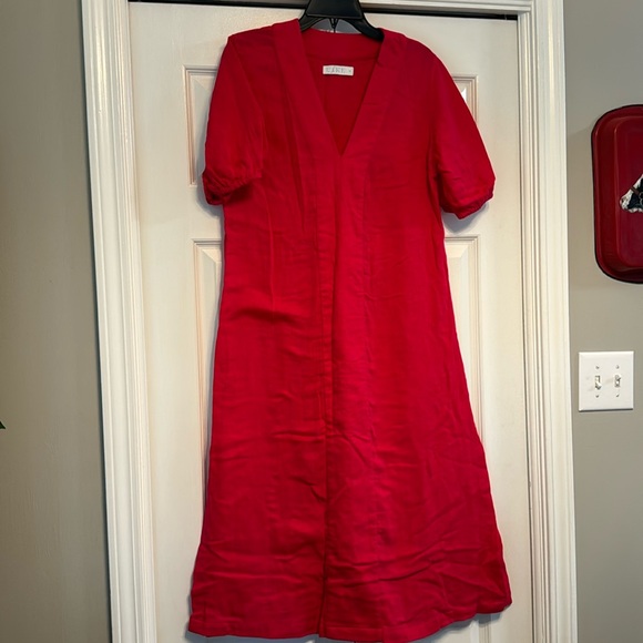 LAKE | Dresses | Lake Caftan Style Linen Dressbright Pink Size Xs ...